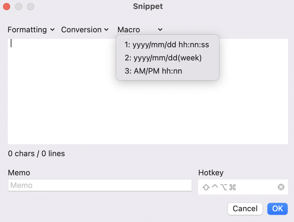 Clibor for Mac English | Clipboard history free software "Clibor for Mac"