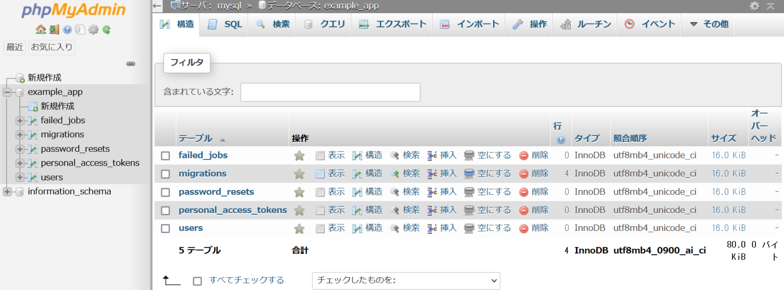 【Laravel Sail】phpMyAdminをインストール | チグサウェブ